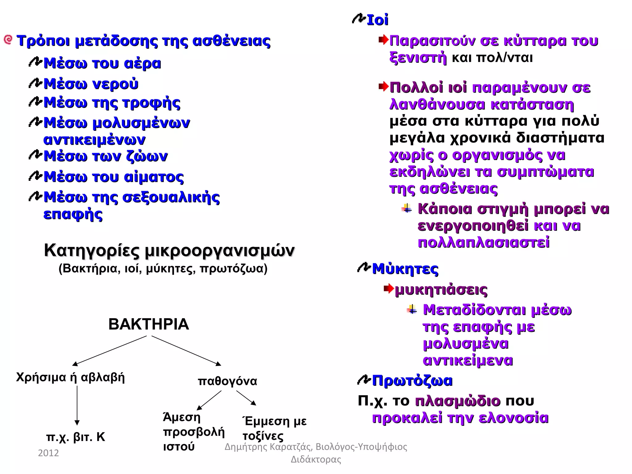 Μάθημα: Βιολογία. Γ' Γυμνασίου-Σημειώσεις σχολικού βιβλίου | PPT