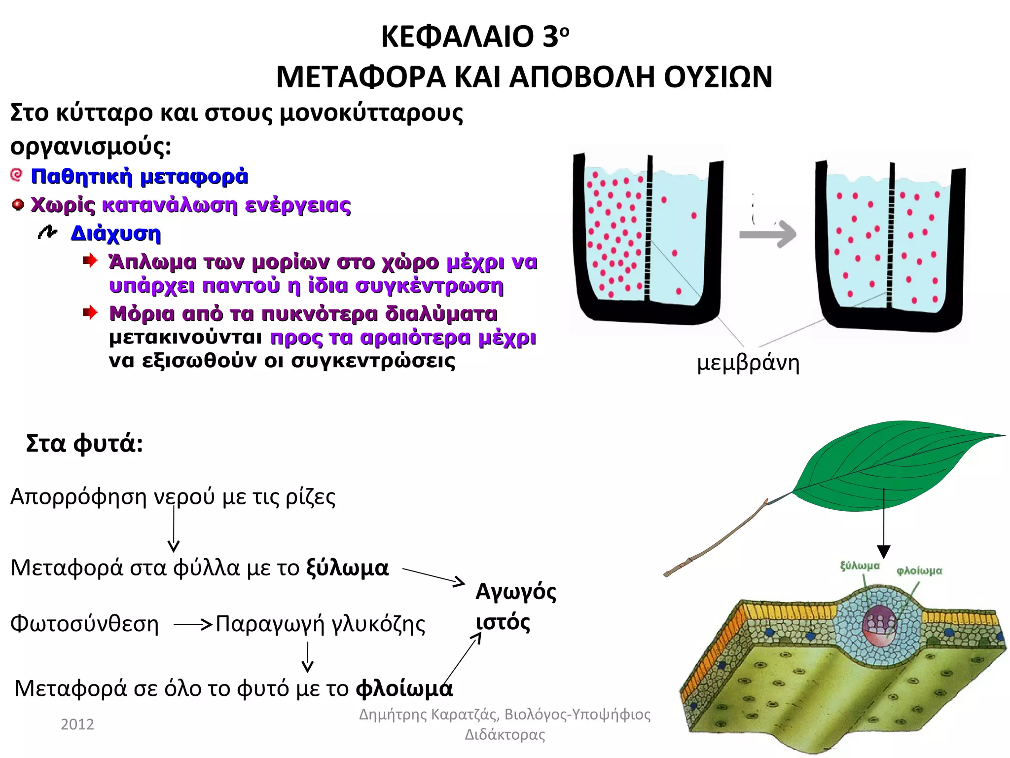 Μάθημα: Βιολογία. Α' Γυμνασίου-Σημειώσεις σχολικού βιβλίου | PPT