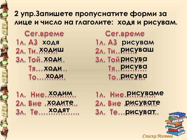 Сегашно време на глагола