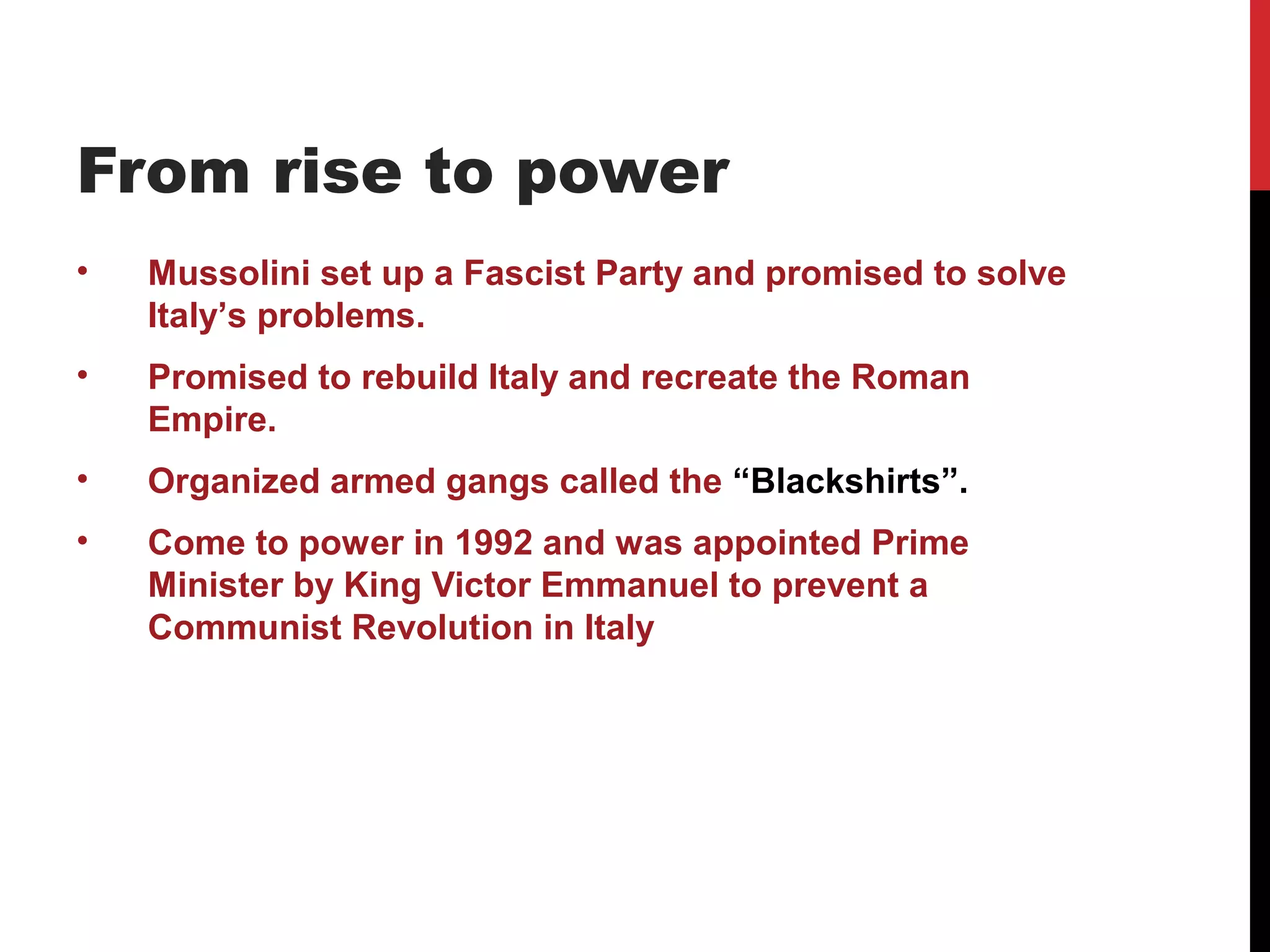 Benito Mussolini | PPT