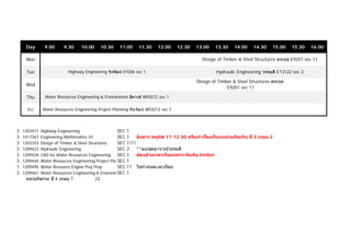 ตารางเรียน ปี 3/2,4/1,4/2 | PPT