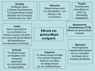 εθνικά και φιλελεύθερα κινήματα | PPT