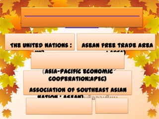 องค์กรความร่วมมือระหว่างประเทศ | PPTX