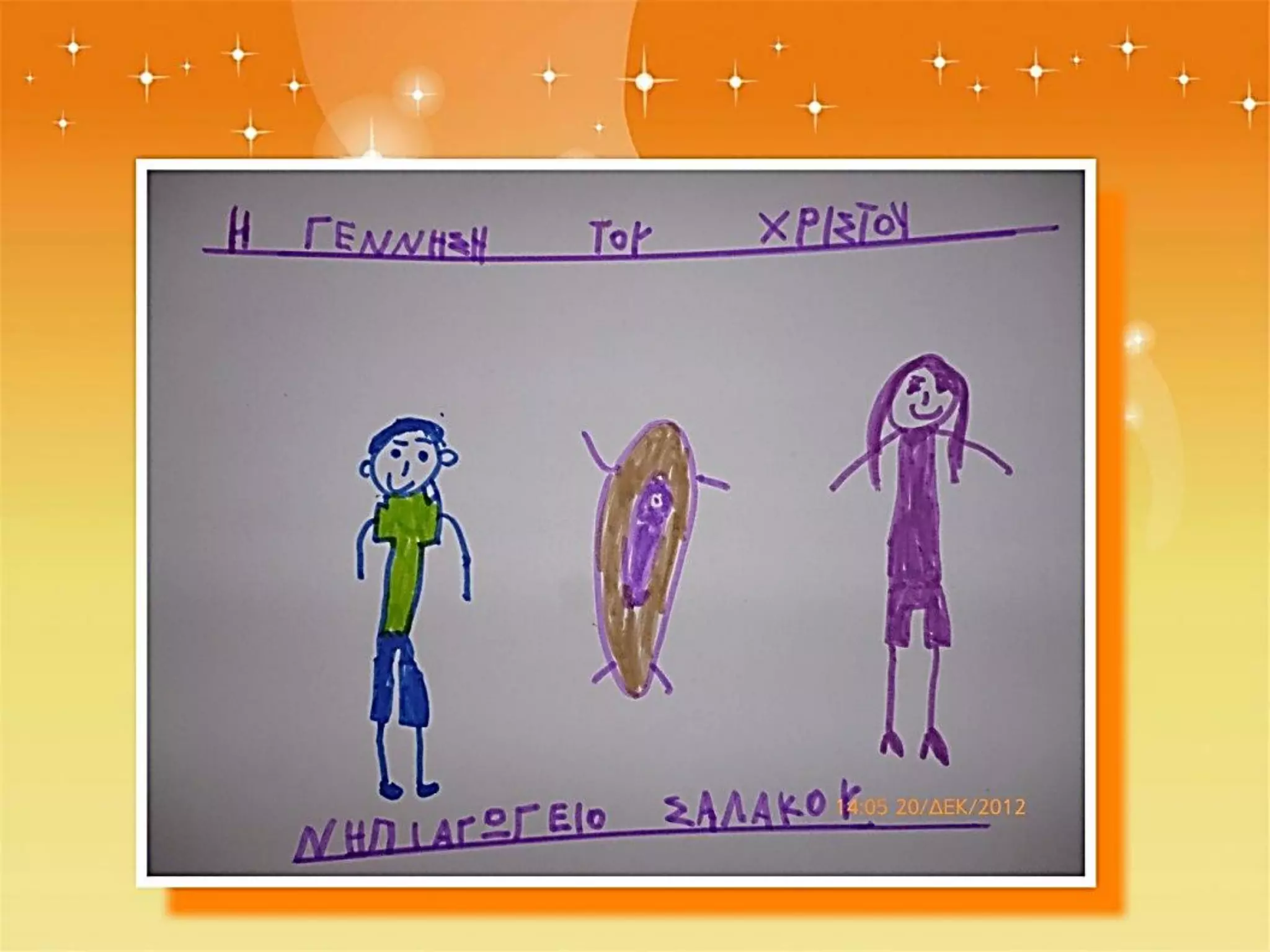 ιστορια της γεννησης απο τα παιδια ...... | PPT