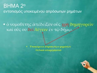 απροσωπη συνταξη δοτικη προσωπικη | PPTX