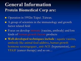 Protein Biomedical Corp | PPT
