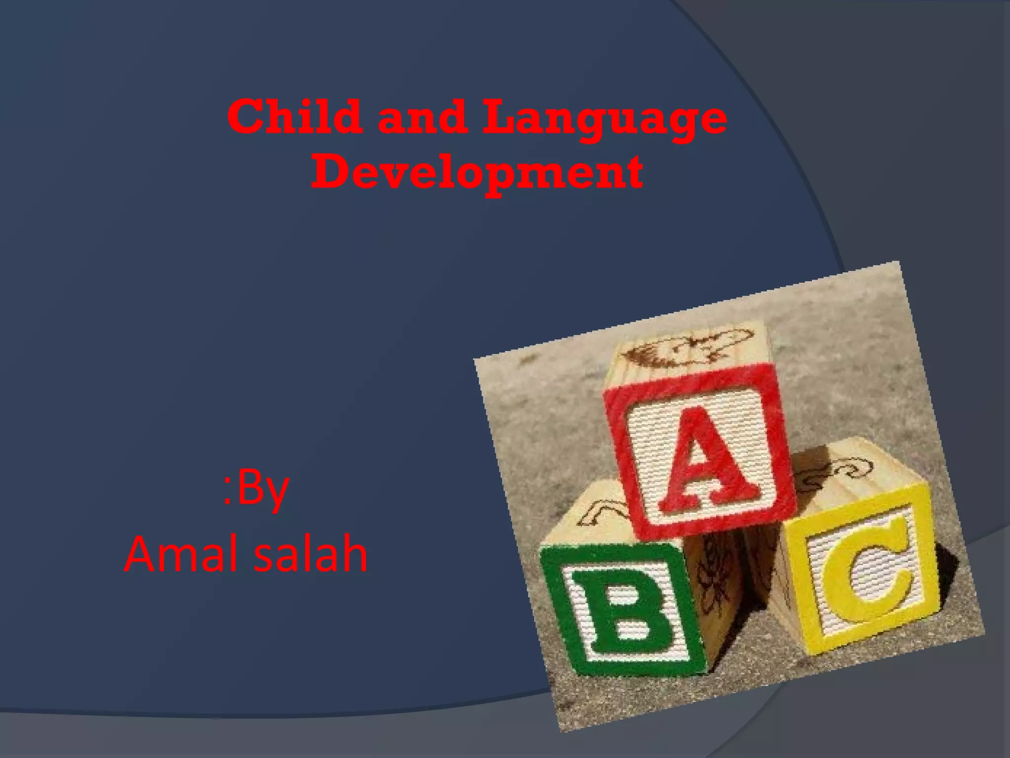 child and language development | ODP