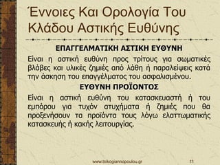 Παρουσίαση κλάδου αστικής ευθύνης | PDF