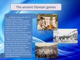 OLYMPIC GAMES | PPT