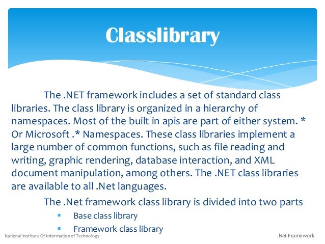 .Net framework