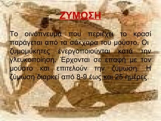 ΠΑΡΑΓΩΓΗ ΚΡΑΣΙΟΥ (ΤΡΥΓΟΣ-ΓΛΕΥΚΟΠΟΙΗΣΗ-ΖΥΜΩΣΗ) | PPT