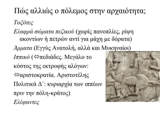 η οπλιτική φάλαγγα και η δημιουργία της πόλης κράτους (φάλαγγα οπλιτών ...