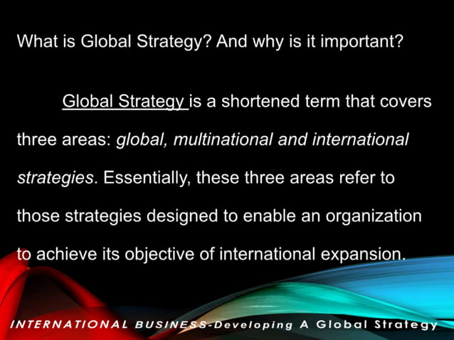.Ppt developing global strategy | PPT