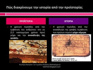 εισαγωγη στην προίστορια α' γυμνασιου | PPTX