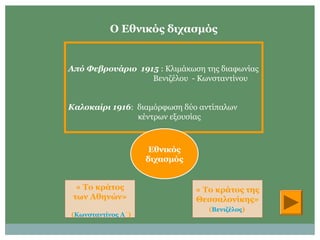 Η ΣΥΓΚΡΟΥΣΗ ΒΕΝΙΖΕΛΟΥ-ΚΩΝΣΤΑΝΤΙΝΟΥ, Η ΕΙΣΟΔΟΣ ΤΗΣ ΕΛΛΑΔΑΣ ΣΤΟΝ Α ...