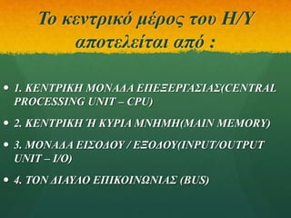 αρχιτεκτονική υπολογιστή | PPT