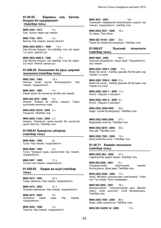 му ын стандартын жагсаалт | PDF