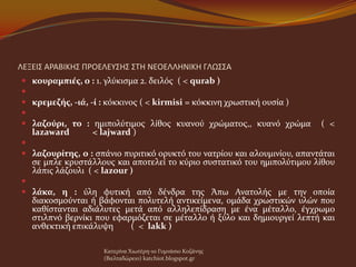 αραβικεσ λεξεισ στην ελληνικη γλωσσα | PPTX