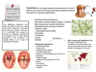 Diphtheria | PPTX | Infectious Diseases | Diseases and Conditions