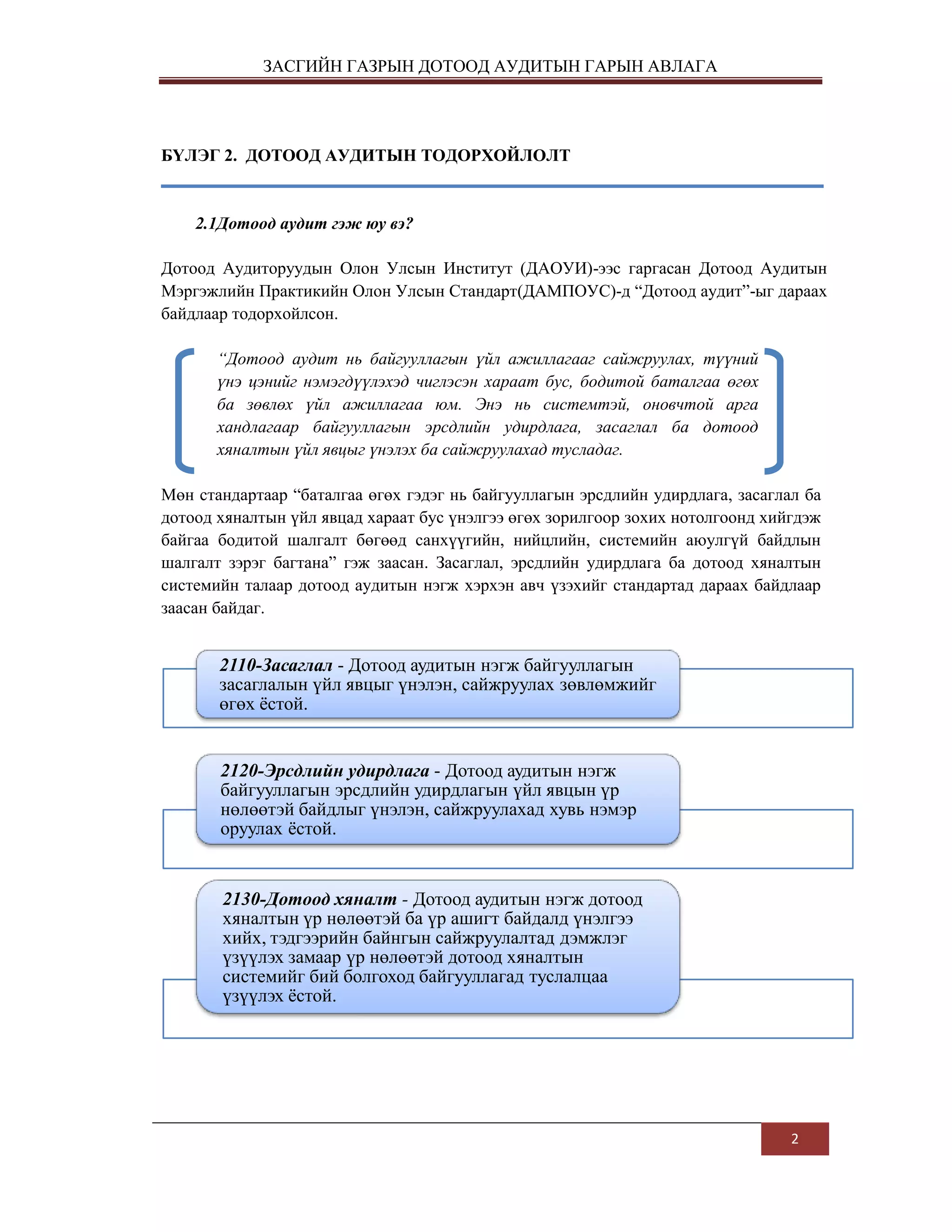 дотоод аудитын гарын авлага Docx