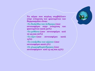 ατμοσφαιρικη ρυπανση παγκοσμια κλιματικη αλλαγη | PPT