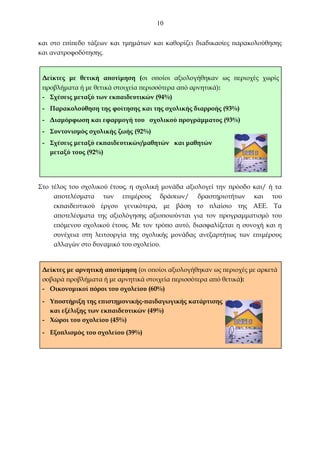 Αξιολόγηση του εκπαιδευτικού έργου της σχολικής μονάδας : Διαδικασία ...