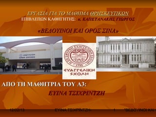 ε τσιχριντζη βεδουινοι και ορος σινα | PPT