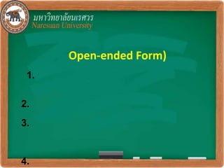 การวัดการประเมินผล แบบสอบถาม | PPTX