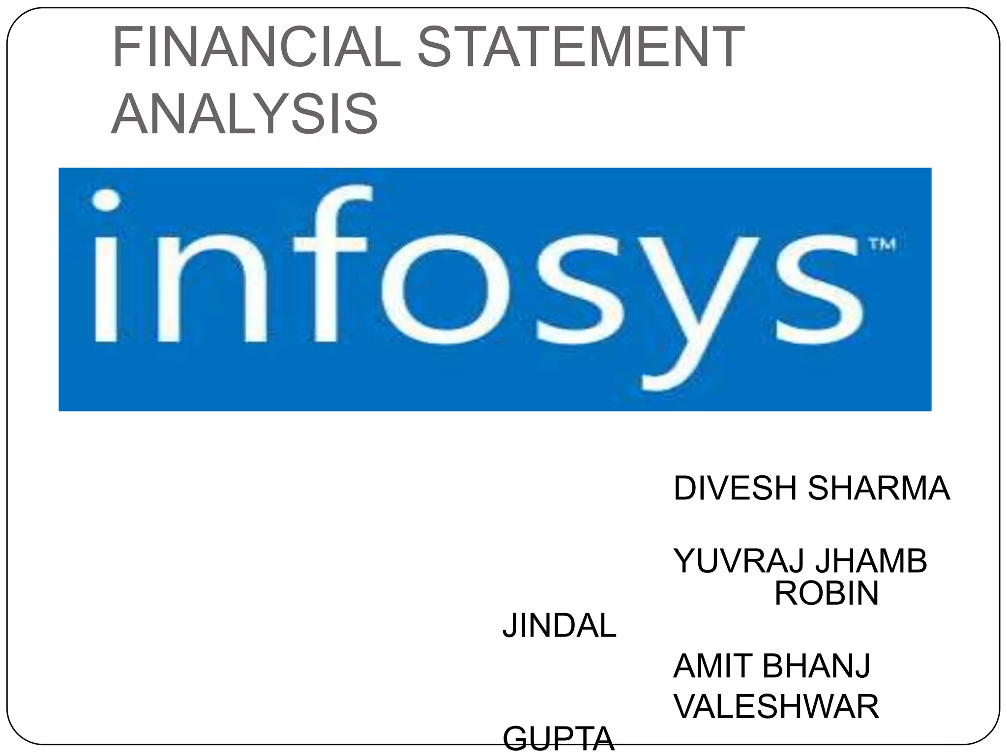 INFOSYS FINANCIAL REPORT | PPTX