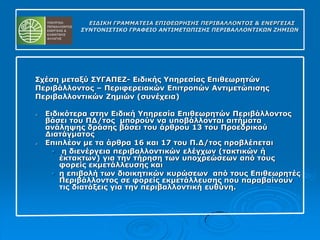 Αρμόδια Αρχή: Ρόλος, αρμοδιότητες και πλαίσιο συνεργασίας ΣΥΓΑΠΕΖ-ΠΕΑΠΖ ...