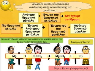 Τα μέταλλα (Γ' Γυμνασίου) | PDF