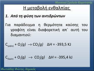 Θεωρία Θερμοχημείας | PPT