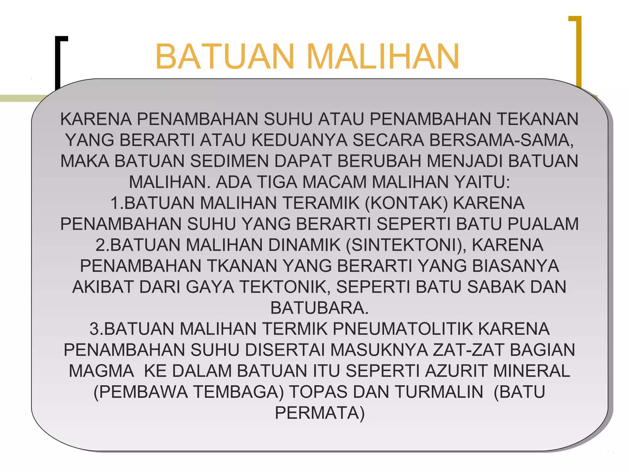 ...Litho siklus batuan dan jenis batuan | PPT