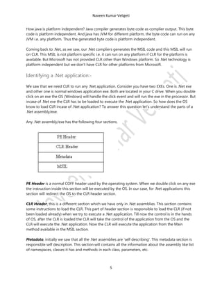 .Net framework by naveen kumar veligeti | DOCX