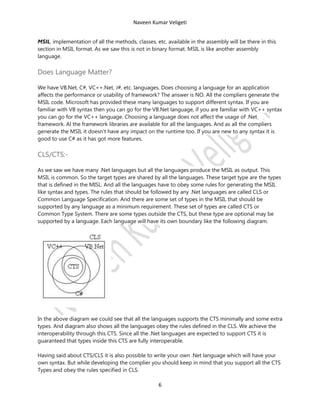 .Net framework by naveen kumar veligeti | DOCX