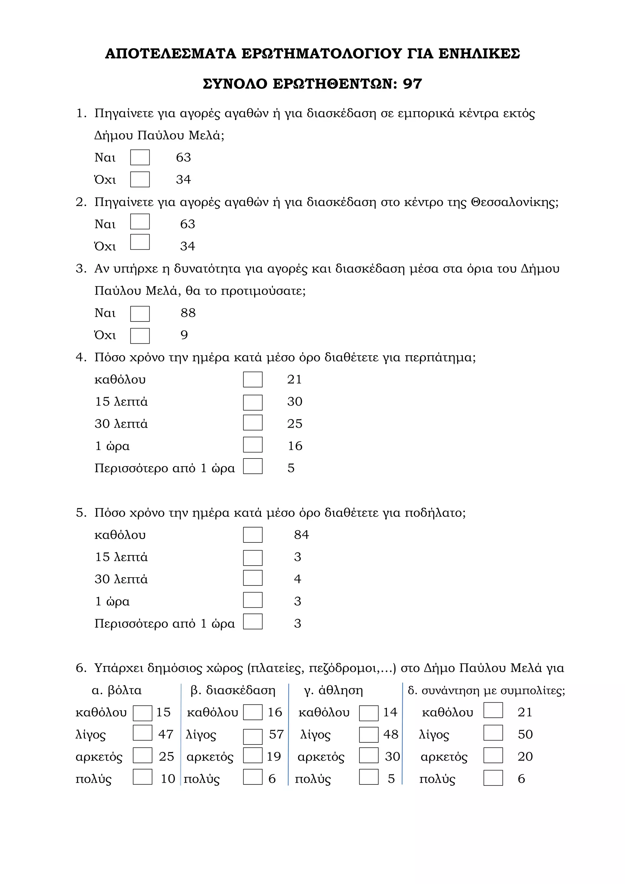 2ο ΓΥΜΝΑΣΙΟ ΣΤΑΥΡΟΥΠΟΛΗΣ ερωτηματολόγιο | PDF
