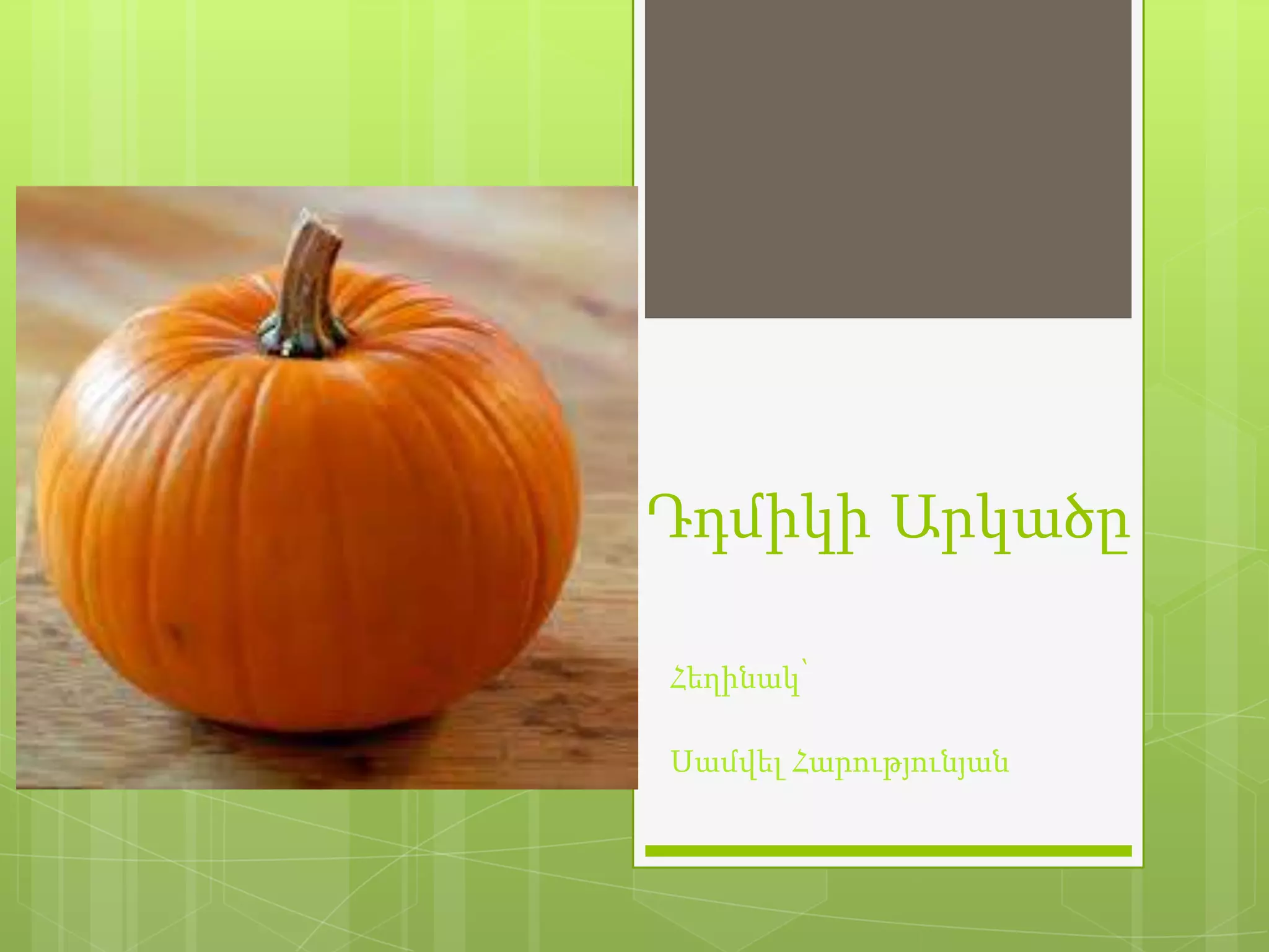 դդմիկի արկածը | PPT