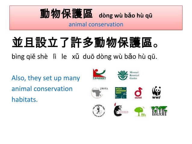 Mandarin, Animal Protection, IB | PPTX