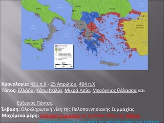 ΠΕΛΟΠΟΝΝΗΣΙΑΚΟΣ ΠΟΛΕΜΟΣ | PPT