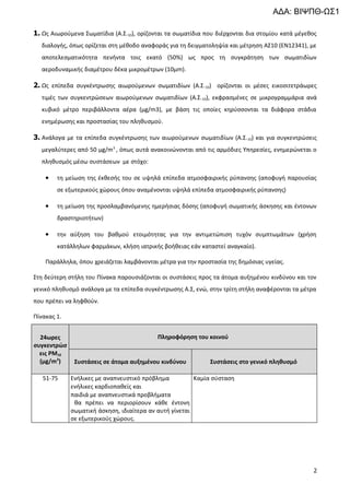 Συστάσεις για την προστασία λόγω ατμοσφαιρικής ρύπανσης | PDF