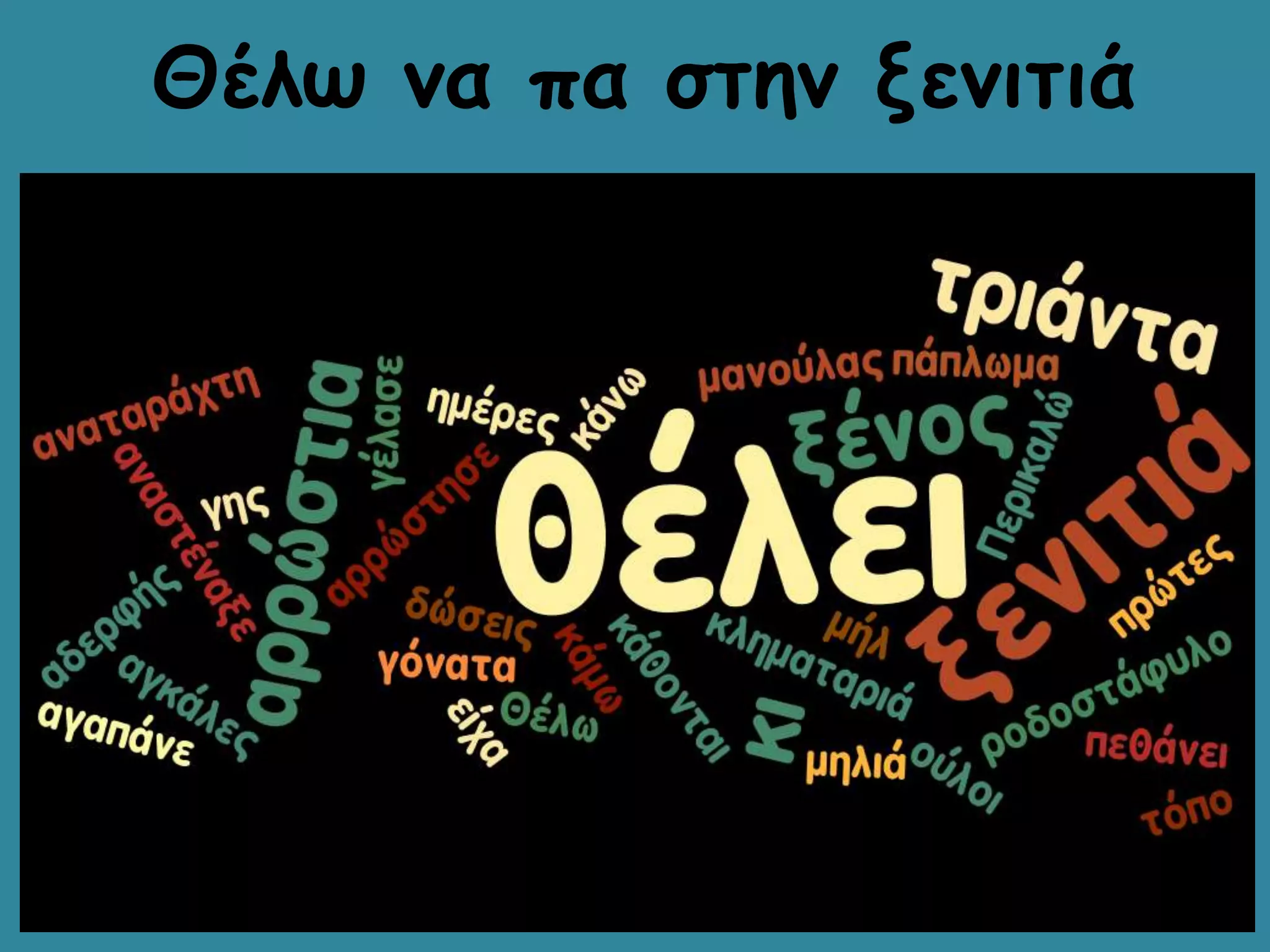 Θέλω να πα στην ξενιτιά | PPTX