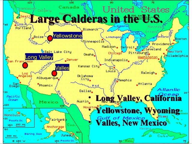 Calderas In The Us Map - United States Map