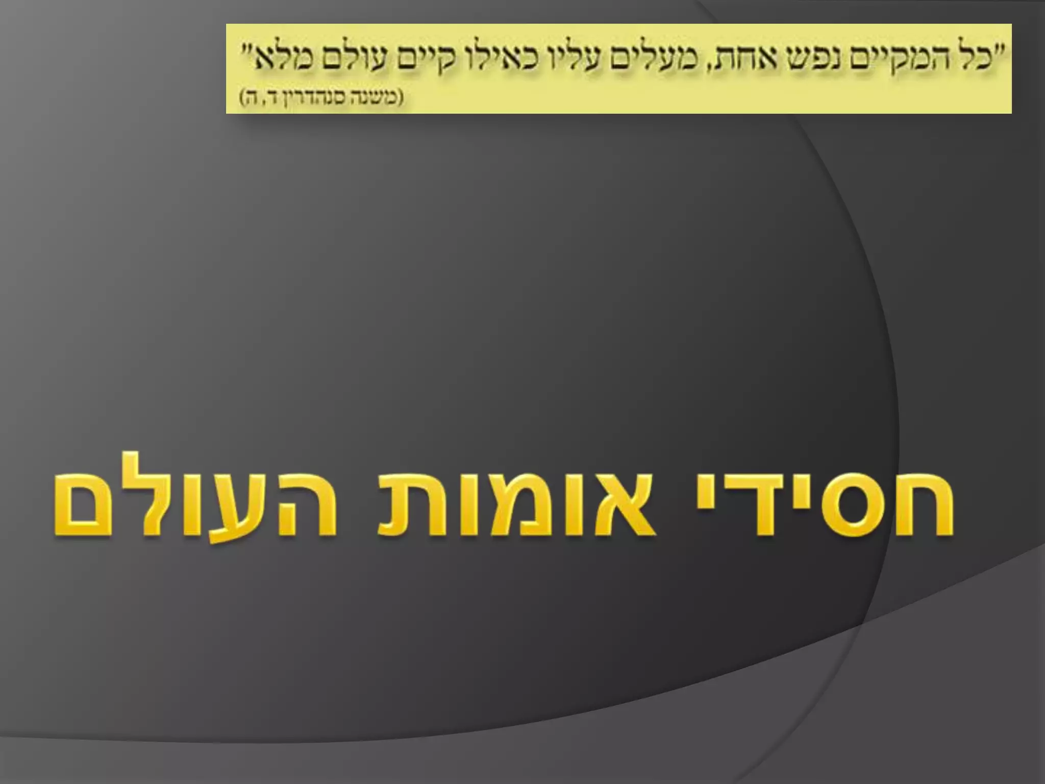 The Righteous Among The Nations - חסידי אומות העולם | PPTX