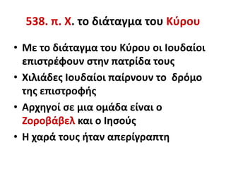 η επιστροφη απο τη βαβυλωνια αιχμαλωσια | PPT
