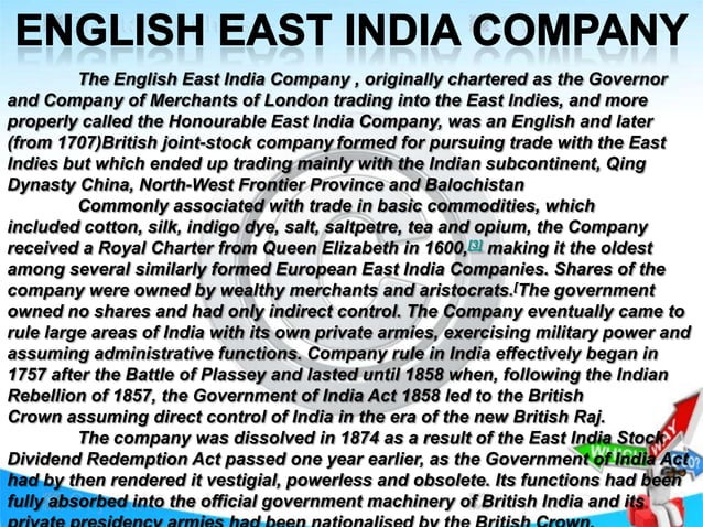 English east india company | PPTX