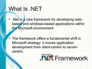 .Net | Programming Languages | Computing