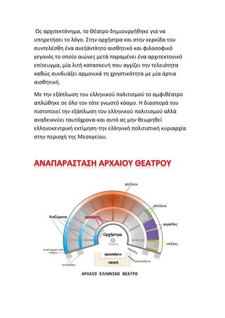 εργασία για το αρχαίο θέατρο | PDF