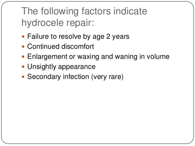 Hydrocele in children