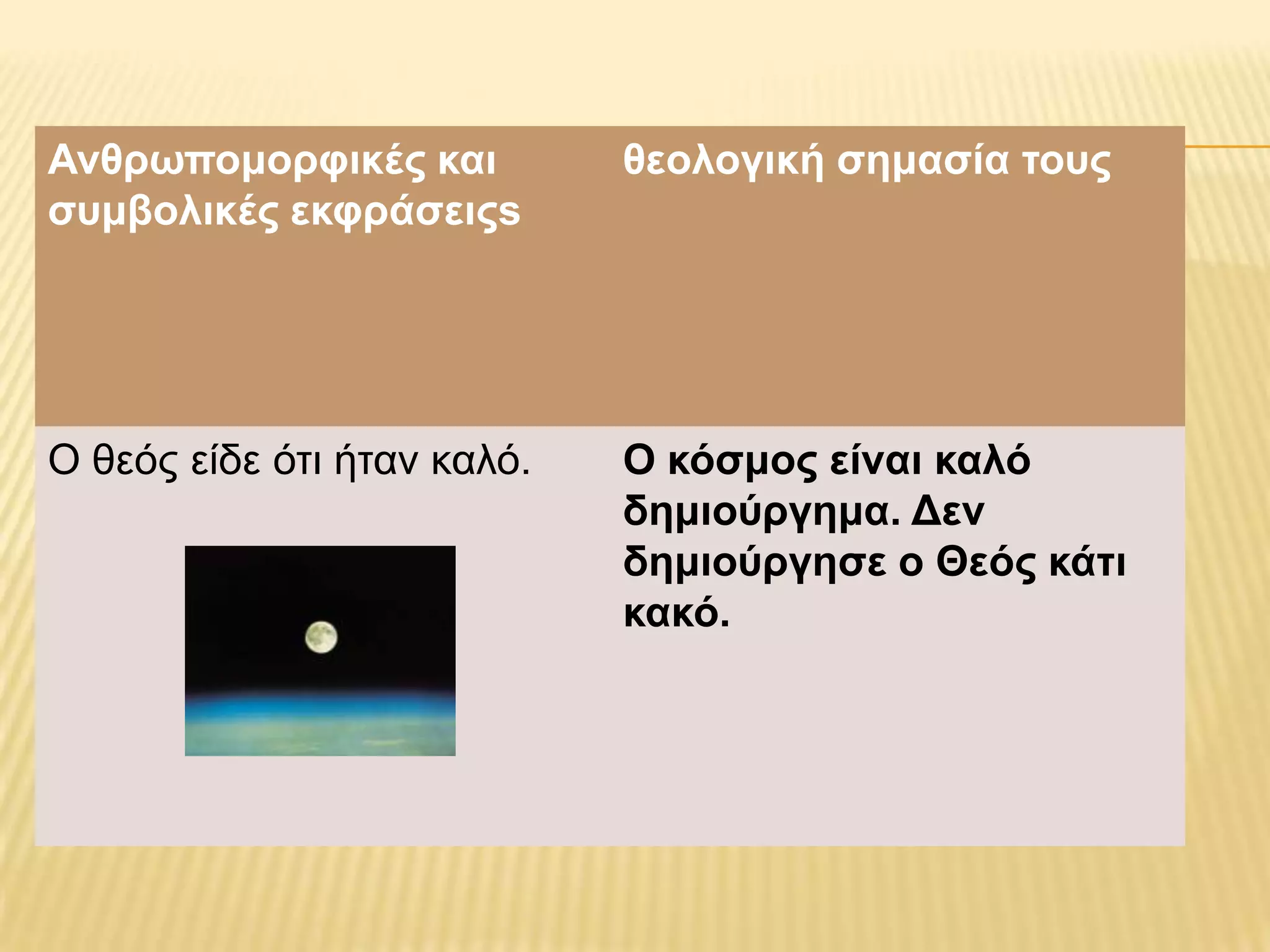 η δημιουργια του κοσμου | PPTX