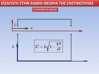 εισαγωγη στην ειδικη θεωρια τησ σχετικοτητασ | PPTX